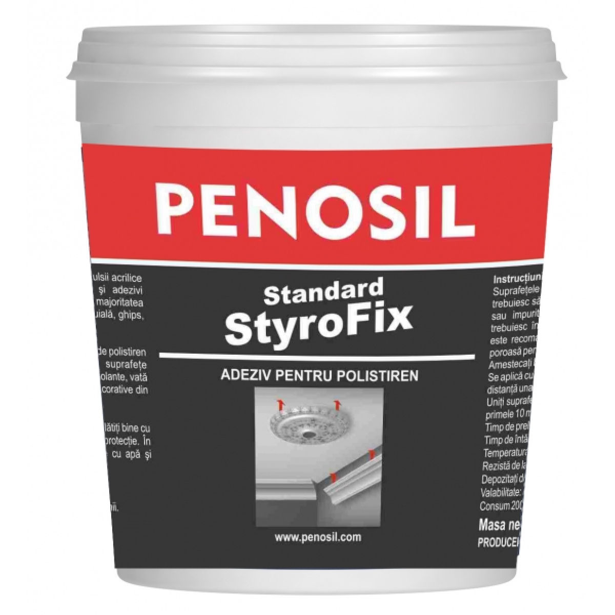 Adeziv pentru elemente din polistiren PENOSIL StyroFix 615, 280ml - V0046